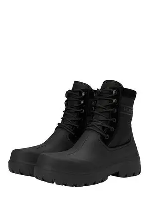 Hunter Hunter London Waterproof Lace-Up Boots Black