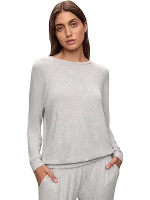 Eberjey Eberjey Cozy Time Crew Neck Pullover Pajama Silver
