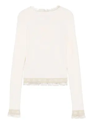 CHIARA FERRAGNI Eyelike Intarsia Cardigan - White