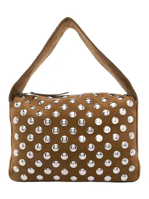 Khaite Elena Studded Shoulder Bag - Brown