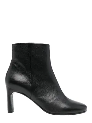 DEL CARLO 70mm Leather Ankle Boots - Black