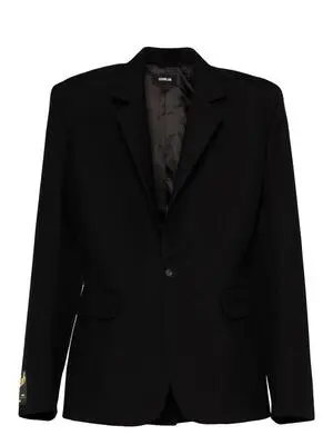 EGONLAB Logo Patch Single-breasted Blazer - Black