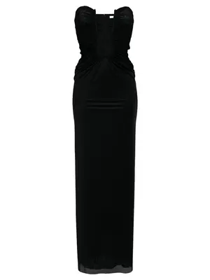 Christopher Esber Plunge Strapless Maxi Dress - Black