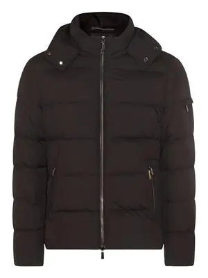 MOORER Padded Jacket With Detachable Hood - Black