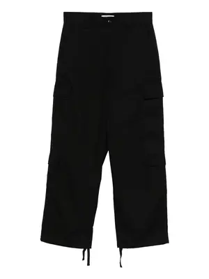 Carhartt Work In Progress Logo-patch Straight Trousers - Black