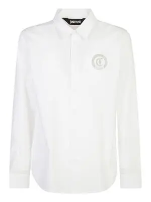 Just Cavalli Logo-print Cotton Shirt - White