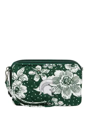 VERA BRADLEY Collegiate Rfid All In One Crossbody Bag - Green/white