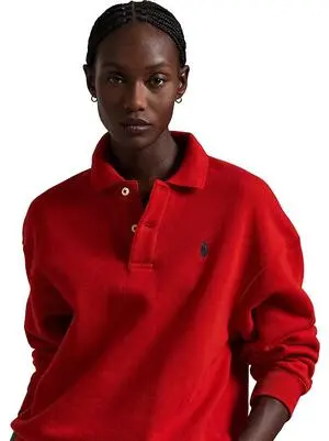 Ralph Lauren Ralph Lauren Polo-Collar Fleece Pullover Red