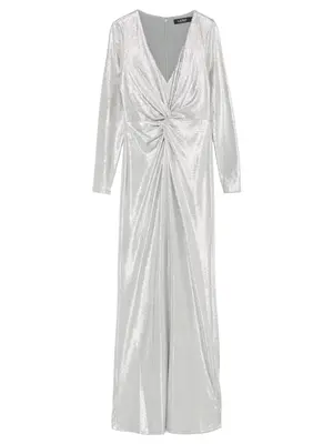 Ralph Lauren Twist-detail Gown - Silver