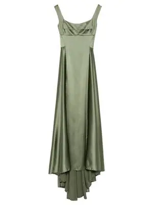 ATU BODY COUTURE V-back Satin Gown - Green