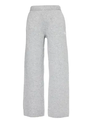 THE COUTURE CLUB Knitted Straight-leg Jogging Bottoms - Greymarl