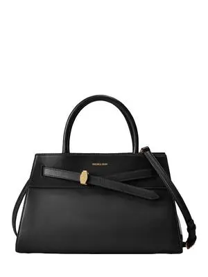 Veronica Beard Dash Leather Crossbody Bag - Black