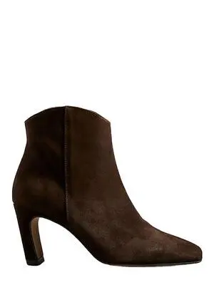 Anthropologie Western Ankle Boots - Brown Suede