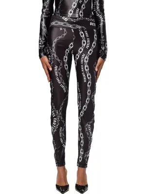 Versace Versace Jeans Couture Printed Leggings Black 1
