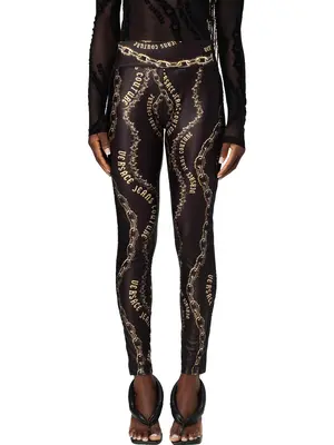 Versace Printed Pants - Black