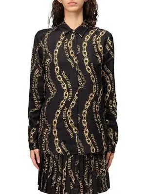 Versace Chain Print Shirt - Black