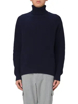 BOSS BOSS Ribbed Turtleneck Sweater Blue