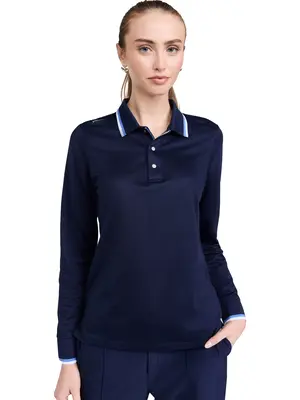 Rlx Ralph Lauren Long Sleeve Polo - Navy Multi