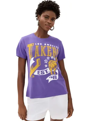 Junk Food Lakers Banner Tee - Purple