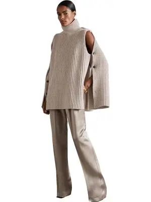 REISS Reiss Atelier Wool-Blend Jumper With Cashmere And Buttoned Sleeves