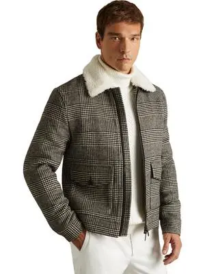 REISS Reiss Fitz Wool-Blend Twill Zipped Jacket
