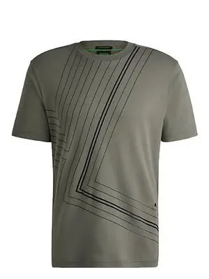 BOSS Crewneck Short-sleeve Regular-fit Cotton-jersey T-shirt Xxxl - Light Beige