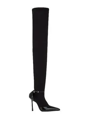 Saint Laurent Graham Over-the-knee Stiletto Boots - Nero