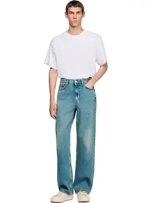 Sandro Baggy Jeans With Pockets - Blue