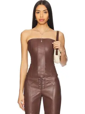 Miaou Miaou Libra Corset Brown