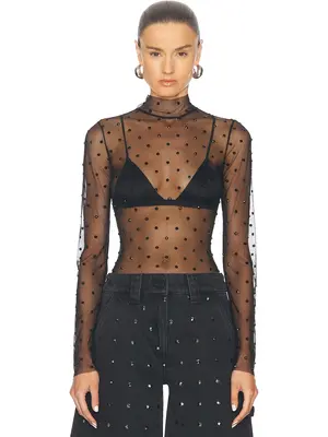 Retrofete Lilith Mesh Top - Black