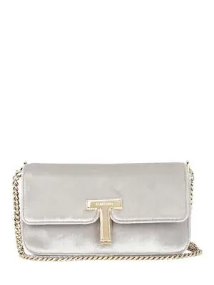 TOM FORD Wallis Velvet Mini Bag - Silver