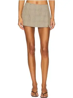 Miaou Micro Mini Skirt - Brown