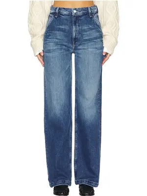MOTHER The Stud Finder Sneak Jeans Blue
