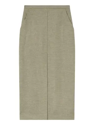 Pinko Checked Pencil Skirt - Neutrals