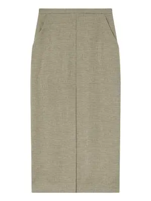 Pinko Checked Pencil Skirt - Neutrals