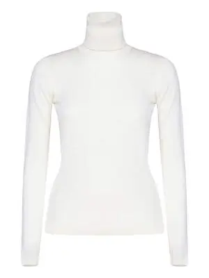 Max Mara Roll-neck Jumper - White