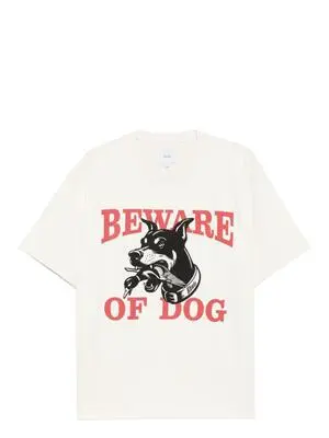 Rhude Warning Logo T-shirt - White