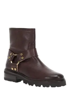 Frye Olivia Harness Short Booties Chocolate