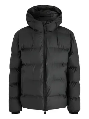 Rains Alta Quilted Waterproof Coat - Black
