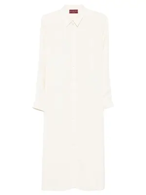 Gucci Belted Maxi Dress - White
