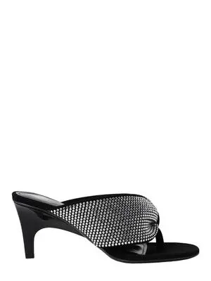 Attico Embellished Heeled Sandals - Black