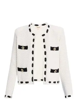L'AGENCE L'Agence Astor Contrast Trim Cardigan