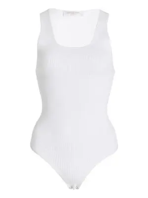 Michael Kors Knit Tank Bodysuit - White