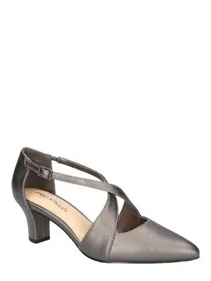 EASY WORKS BY EASY STREET Elegance Pointed Toe Pump - Pewter