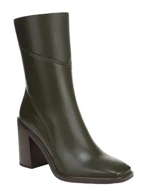Franco Sarto Stevie Leather Booties - Deep Olive Green