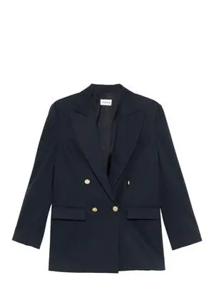 PAROSH Crew Cotton Blend Blazer Jacket