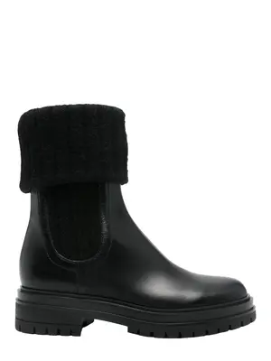 GIANVITO ROSSI Leather Chelsea Boots - Black