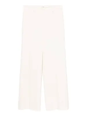 PAROSH Cotton Blend Trousers - White