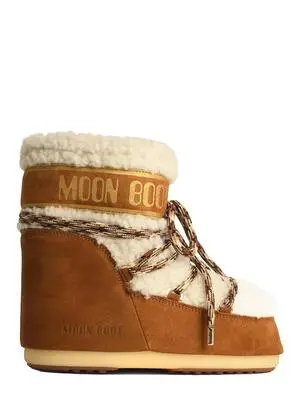 Moon Boot Moonboot Icon Shearling Boots Beige