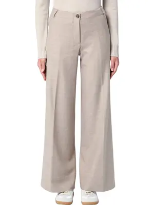 QL2 QUELLEDUE Grey Mélange Trousers - Beige
